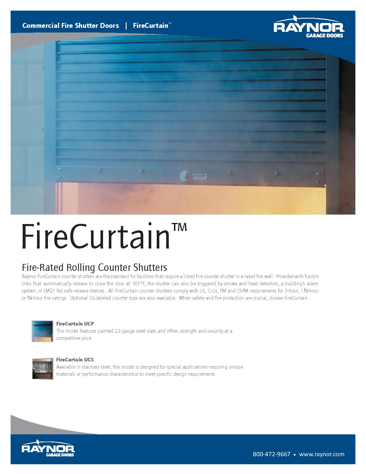 FireCurtain-Rolling-Counter-Shutters-by-Raynor • ♦ All Season Overhead ...